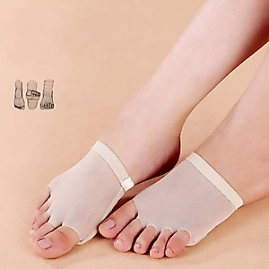 Milisten 1 Pair Womens Half Sole Ballet Foot Thong Moden Dance Paw Pads Shoes Fitness Size M