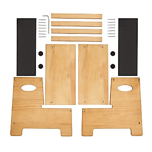 Wooden Step Stool Kids Toddler Foot Stools for Kids Potty Training Stool 2 Step Stool for Kitchen Sink Bathroom Two Step Stool with Handle Natural