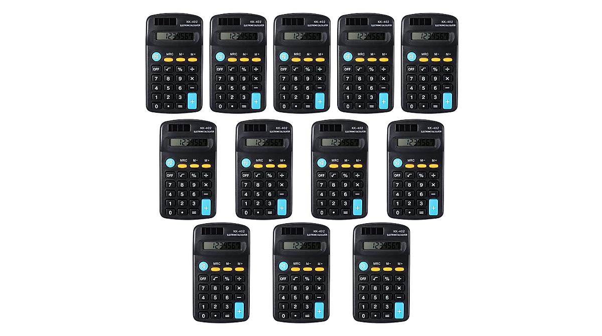 12 Pack Mini Pocket Calculators with 8-Digit Display for Office & School