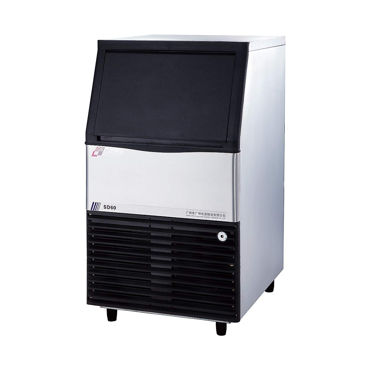 Commercial Ice Maker Stainless Steel Automatic Ice Machine Industrial Ice Maker Machine ice Cube Maker Auto Clean with 100 Ice Cubes Per Plate and Control Panel (110V/60HZ, 264.55lbs/24h)