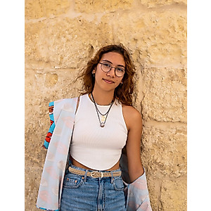 Pettata 2 Pack Thin Braided Belts for Women Classic Waist Belt Skinny Woven Strap for Jeans Pants Dress Black Beige Small