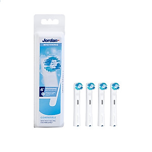 Jordan ® | Replacement Toothbrush Head for Electric Toothbrush with Oscillating & Rotating Technology | Whitening Electric Toothbrush Head | Oral B Compatible | 4 Units Pack