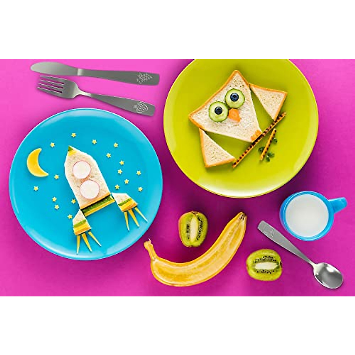 12 Piece Stainless Steel Kids Silverware Set - Child and Toddler Safe Flatware - Kids Utensil Set - Metal Kids Cutlery Set Includes 4 Small Kids Spoons, 4 Forks & 4 Knives