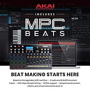 Akai Professional MPD232 | MIDI Drum Pad Controller with Software Download Package (16 pads / 8 knobs / 8 buttons / 8 faders)