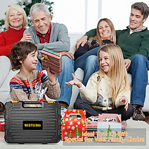 tool kit box set 95pc,Small cordless with power drill bit,Car Tools kit or Portable Case,Thanksgiving Day Travel electric drill ToolKit，Handyman Repair for home Men/Women tools Gifts