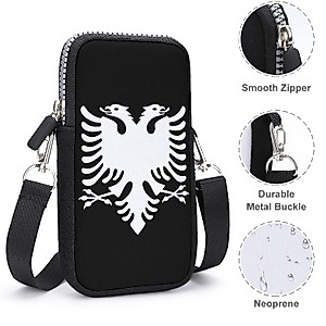 FunnyStar Albanian Eagle Crossbody Cell Phone Purse Shoulder Bag Handbag Card Holder Wallet For Women Girls Men