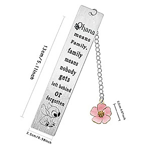 Ohana Bookmark Gifts Ohana Means Family Gifts for Daughter, Niece, Girls Stitch Gifts Cute Bookmarks for Women Friendship Birthday Gift Reader Bookmark Presents(Ohana Means Family)