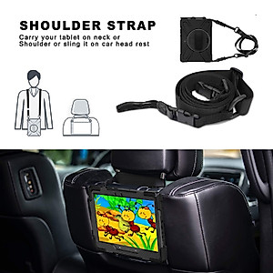 Samsung Galaxy Tab Active PRO 10.1 Case, Galaxy Tab Active4 PRO Case, Heavy Duty Rugged Shockproof Drop Protection Case with 360 Stand, Hand Strap & Shoulder Strap for SM-T540/T547/T630/T638 (Black)