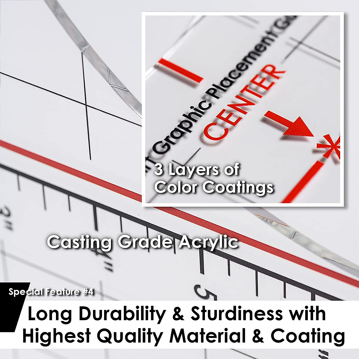 Standard Size - Tshirt Ruler Guide for Vinyl Alignment, T Shirt Rulers to Center Designs, T Shirt Ruler Alignment Tool Placement, Tshirt Guide Ruler Tool for Heat Press, Tee Shirt Ruler for Cricut