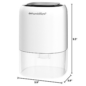 Dehumidifiers for Bathroom - Kitette Electric Dehumidifier for Bathroom with 50OZ Watertank, Quiet Deihumidifier for Bedroom Wardrobe Camper Trailer, 7 Color LED Light, Auto Shut Off