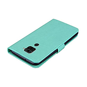 COTDINFORCA Compatible with Xiaomi Redmi Note 9 Case Glitter Wallet Case Leather with Card Slots Flip Case for Women Crystal Owl Embossing Shockproof Case for Xiaomi Redmi Note 9 Green YK