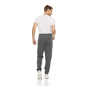 PURE CHAMP Mens 3 Pack Fleece Active Athletic Workout Jogger Sweatpants for Men with Zipper Pocket and Drawstring Size S-3XL (Large, Set 2)