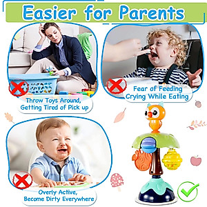 Malendo Baby Rattle Toys Infant High Chair Toys with Suction Cup Baby Toys 6 to 12 Months Baby Tray Toys for 6 9 12 Months Infant Toddler Kid Newborn Birthday Gifts for 1 Year Old Boys Girls