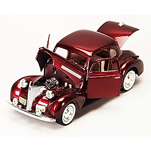 1939 Chevy Coupe, Burgundy - Motormax 73247 -1/24 Scale Diecast Model Toy Car for unisex children