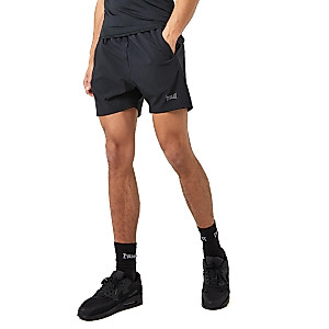 Everlast Mens 2 in 1 Shorts Blk