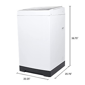 Avanti STW16D0W Portable Washing Machine 1.7 Cu. Ft. Capacity, Top Loading with Hot and Cold Water Inlets, 6 Cycles, Compact for Apartments Dorms and RVs, White
