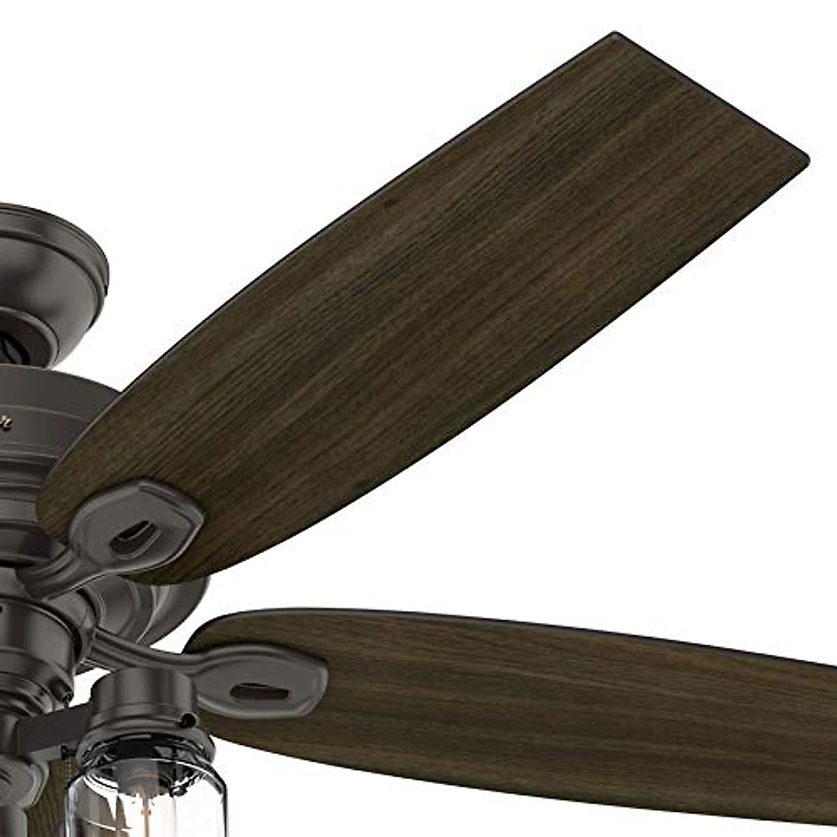 Hunter Fan 52 inch Casual Noble Bronze Indoor Ceiling Fan with Light Kit and Pull Chain (Renewed)