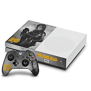 Head Case Designs Officially Licensed AMC The Walking Dead Daryl Double Exposure Daryl Dixon Graphics Vinyl Sticker Gaming Skin Case Cover Compatible With Xbox One S Console and Controller Bundle