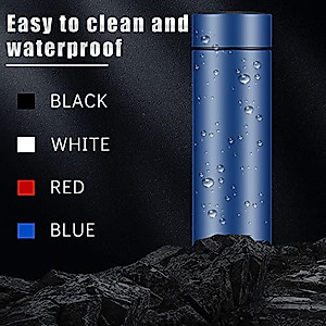 4 Pieces Smart Water Bottles with LED Temperature Display Tea Infuser Bottle Double Wall Insulated Water Flask Stainless Steel Water Bottle That Keeps Water Cold and Warm Leak Proof Vacuum Travel Mug