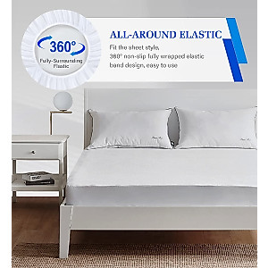 Full Size Mattress Protector Waterproof Mattress Protector Full Mattress Pad Cover Noiseless, Soft Breathable Cotton Terry for Pets Kids Adults 54" x 75"