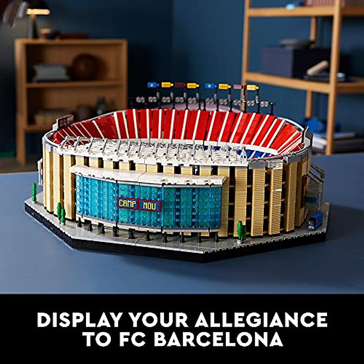 LEGO Icons Camp NOU – FC Barcelona Soccer Stadium 10284 Model Building Kit, Large Construction Set for Adults, Gift Idea