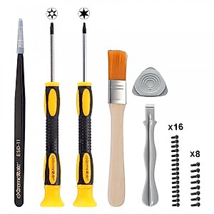 eXtremeRate T6 T8H Screwdriver Set Opening Tools Repair Kits for Xbox Series X/S, Elite 2 Core, Xbox One, Xbox One Elite, Xbox One S/X Controller w/Spare Screws Tweezers Prying Tool & Cleaning Brush