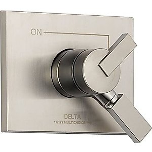 Delta Faucet Vero 17 Series Dual-Function Shower Handle Valve Trim Kit, Stainless T17053-SS (Valve Not Included)