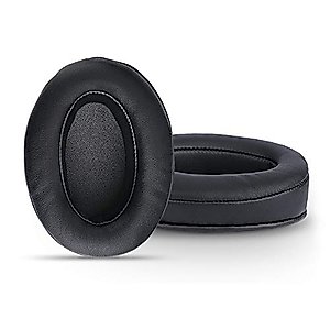 Tranesca Leather Replacement earpad/Ear Cushion/Ear Cover for Big OVEREAR Headphones (Fits a Great Variety of Headphones) - Black