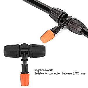 Misting Nozzle, Misting Spray Nozzle Good Sealing Performance Light Weight Fall‑Proof Easy to Install ABS for Lawns for Terraces for Agriculture for Gardens