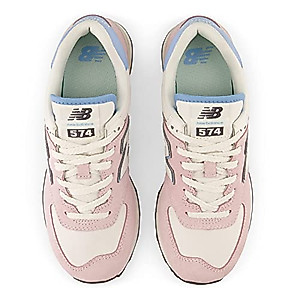 New Balance Women's 574 V2 Meets 90s Sneaker, Stone Pink/Sea Salt/Blue Haze, 12