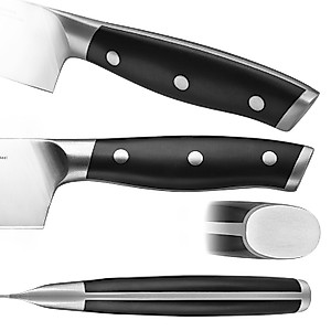 Klaus Meyer Stahl 3.5 inch Paring Knife High Carbon Exclusive German Steel Fruit Knife, Small Kitchen Knife with Ergonomic Handle (Black)