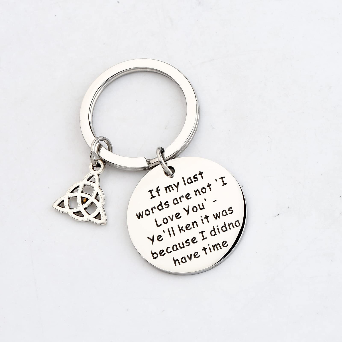 LQRI TV Show Inspired Jewelry Romantic Celtic Gifts If My Last Words Are Not I Love You Keychain Celtic Love Knot Gift for Diehard Fans (K-if my fast)