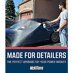 McKillans Short Pressure Washer Gun with Swivel - High Pressure Water Handle with 3/8" Male Plug and 1/4” Quick Connector Coupler - Power Washer Gun Compatible with Foam Cannon - Car Wash Foam Gun