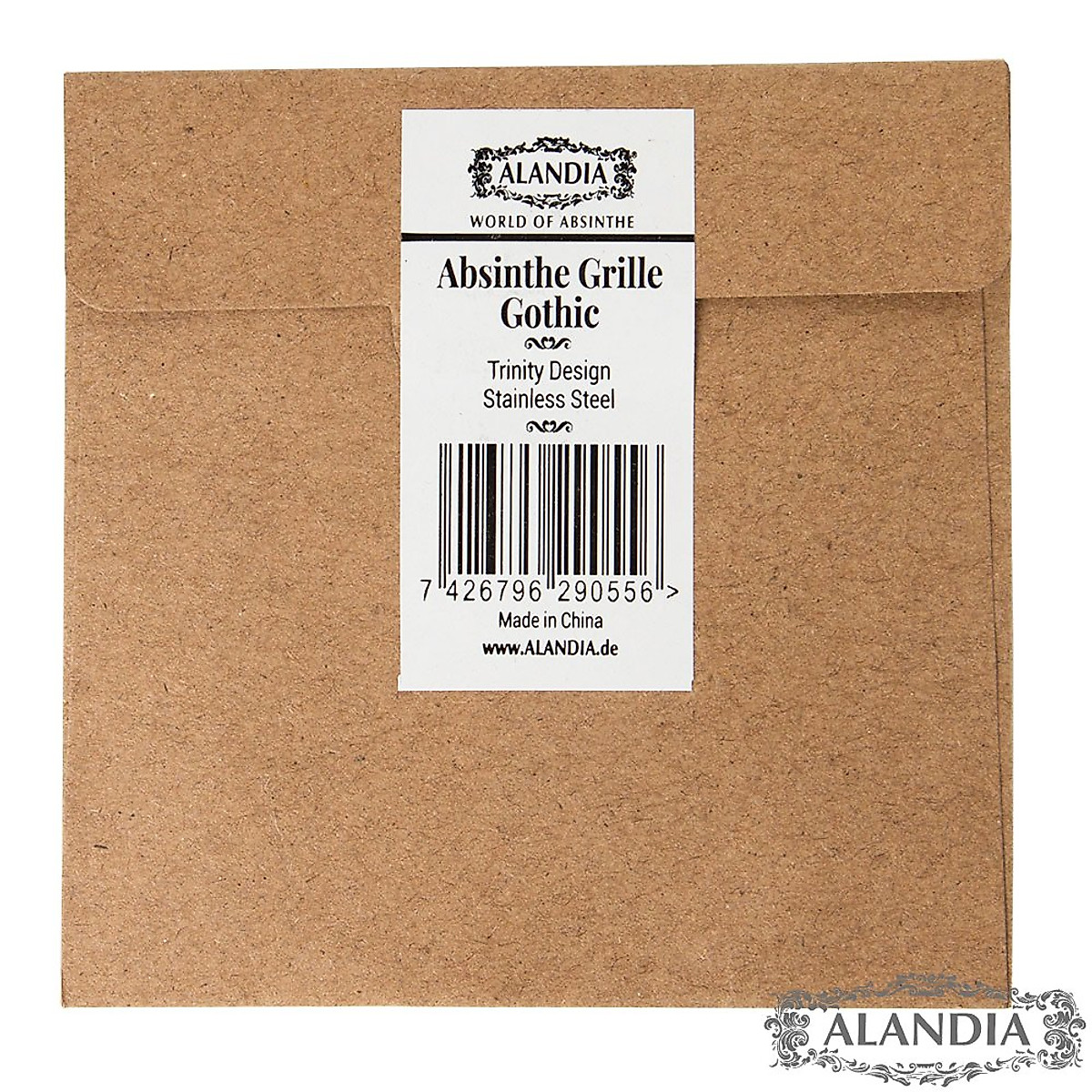 Gothic Absinthe Spoons Set | 2x Stainless Steel Absinthe Spoon | 1x Drinking Ritual Card