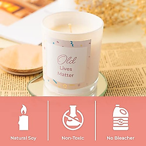 AROMEO Funny Gifts | Birthday Candles for Mom, Friends, Coworker, Sister, Cute Birthday Gifts (Old Lives Matter)