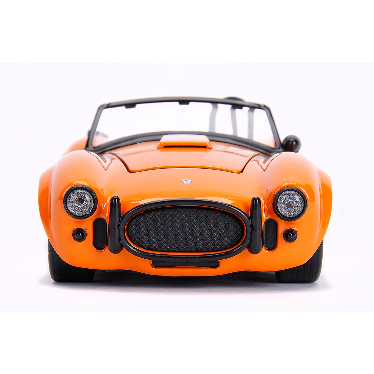 Jada 1965 Shelby Cobra 427 S/C Orange with Black Stripes Bigtime Muscle 1/24 Die-cast Model Car 30531, Yellow