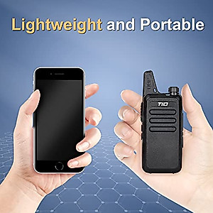 TIDRADIO TD-M8 2 Way Radio Walkie Talkies Rechargeable VOX License-Free Two Way Radio with Earpiece Walkie Talkies for Adults School Church Restaurant Business Office (10 Pack)