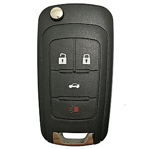 Replacement Key Fob Case Shell Fit for GM Chevrolet Chevy Flip Folding Key Shell Remote Key Case 4 Buttons