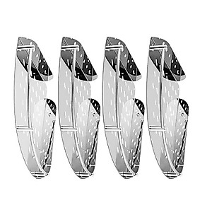 Nachukan 4 Pcs Stainless Steel Corner Shower Shelves, Triangular Wall Mounted Bathroom Racks - Strong Load Bearing Space Saving Shower Rack