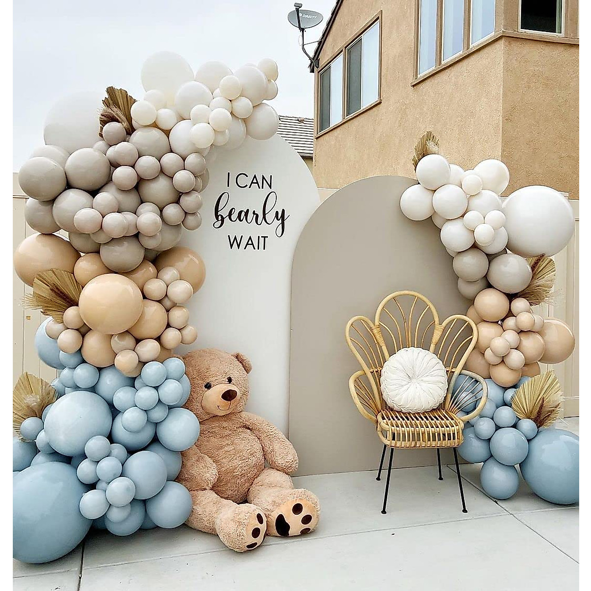 Dusty Blue Balloons Double Stuffed Blue Balloon Garland Pastel Blue Balloons Different Sizes 18In 12In 5In Latex Slate Blue Balloon Arch Kit For Birthday Baby shower Gender Reveal Neutral Party