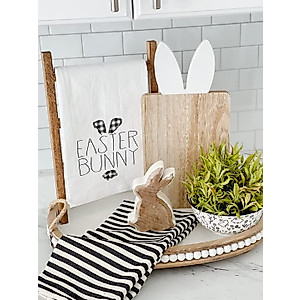 Lavender Inspired Rustic Farmhouse Wooden Beaded Serving Tray with Handles for Coffee Bar, Kitchen . Farmhouse Style Distressed Wooden Tray for Home Bathroom & Kitchen Table Decor, Two Sizes.(M)