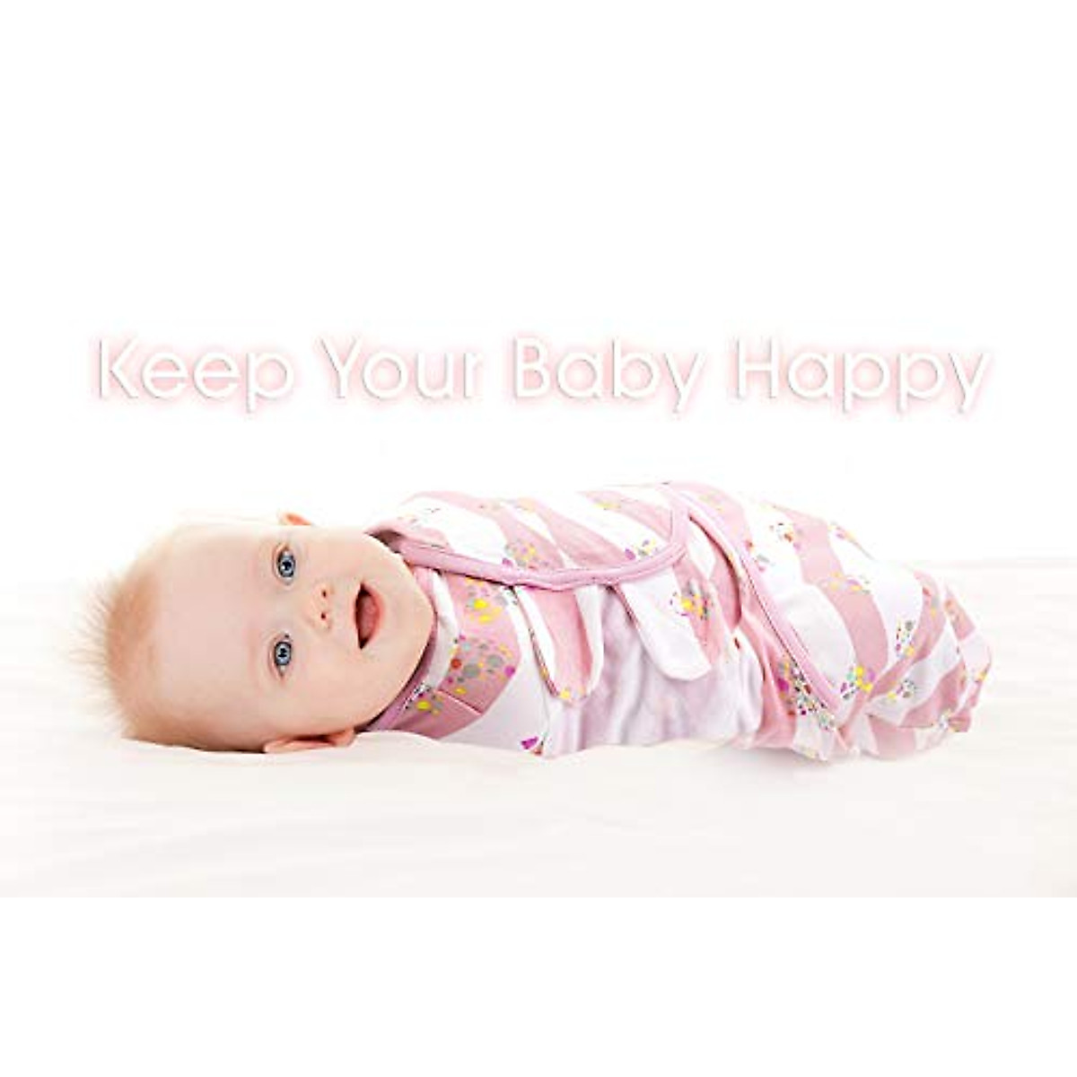 3-Pack Baby Swaddle Blanket Sleep Sacks, Newborn Swaddle Sack, Baby Swaddles 0-3 Months, Swaddles for Newborns, Baby Sleep Sack, Baby Swaddle Blanket Wrap, Pink Floral