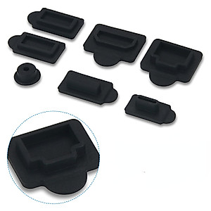 7PCS Silicone Dust Plugs Set USB Interface Anti-Dust Cap Stopper Cover for PS5 Game Console