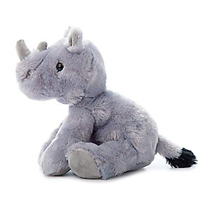 The Petting Zoo Rhino Stuffed Animal, Gifts for Kids, Wild Onez Zoo Animals, Rhino Plush Toy 8 inches
