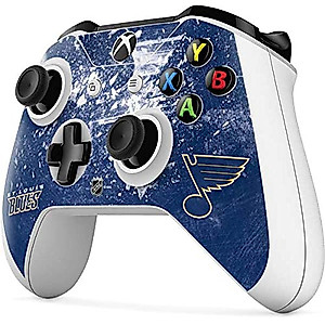 Skinit Decal Gaming Skin Compatible with Xbox One S Controller - Officially Licensed NHL St. Louis Blues Frozen Design