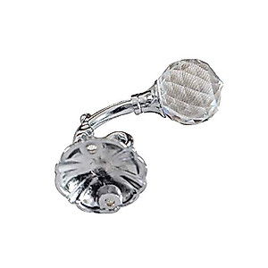 VOSAREA Pack of 2 Vintage Crystal Rose Pattern Wall Curtain Hook Coat Hat Handbags Towel Single Hook Wall Mount Hanger