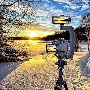 3-Shoe DSLR / Mirrorless/ Action Camera Camcorder Phone Stabilizer Expansion Cage Mount Moviemaking Holder Rig YouTube Tiktok Vlogging Video Kit Compatible with GoPro Canon Nikon Sony iPhone Android