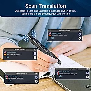 SUFUL Air Bluetooth Scanner Pen,Text to Speech Device for Dyslexia,Exam Reading Pen for Students,Voice Recognition, scanning Identification,Digital Reader Pen Voice Translator Device