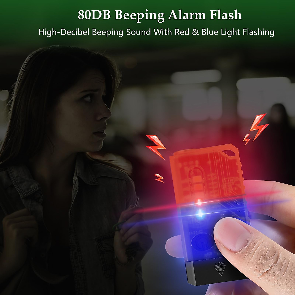 Hisim Mini Powerful Keychain Bright 1000 Lumens EDC Flashlight with 14 Lighting Modes, 365NM UV Light COB Side Light IPX4 Pocket Tail Magnet Buzzer Alarm Rechargeable Flashlight Black