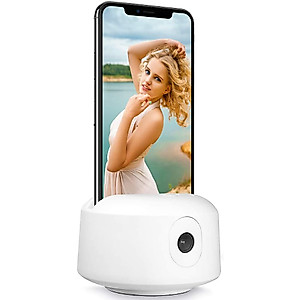 Auto Tracking Smart Shooting Holder【NO APP Required】 360°Rotation Auto Face Selfie Stick, Suitable for Phone, Tablet - Cell Phone Camera Mount for Tripod Stand - Idea for Live Streaming, Live Video